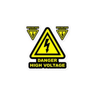 Danger High Voltage Stickers | Tesla Scientific