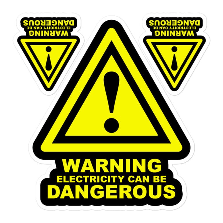 Warning Electricity Can Be Dangerous Stickers | Tesla Scientific