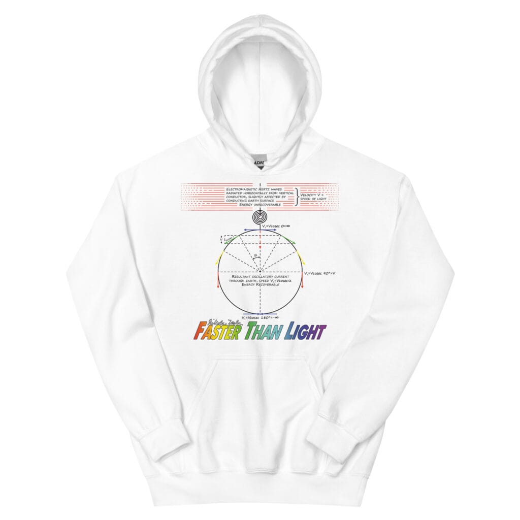 Nikola Tesla Hoodie - Faster Than Light | Tesla Scientific