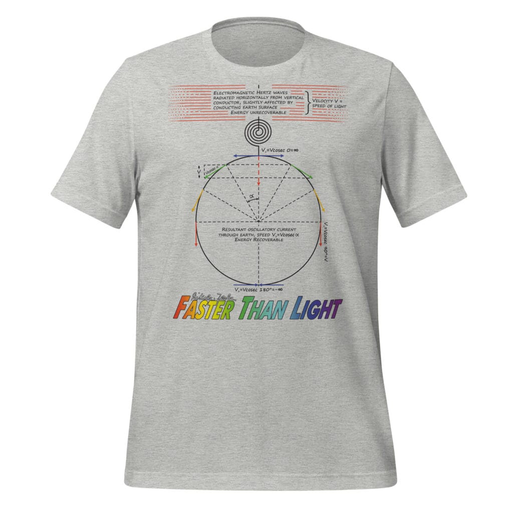 Nikola Tesla T-Shirt - Faster Than Light | Tesla Scientific