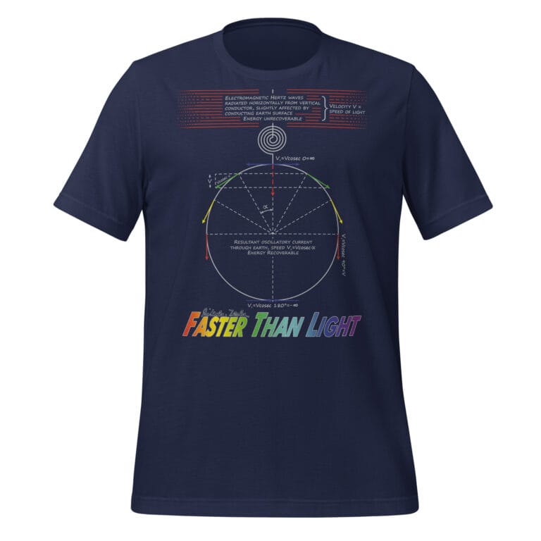 Nikola Tesla T-Shirt - Faster Than Light | Tesla Scientific